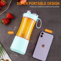 China Portable Blender, Vaeqozva USB Rechargeable Smoothie on the Go Blender Cup with Straws, Protein Shakes Fruit Mini Mixer for sale