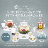China Clear Glass Teapot with Removable Filter Spout for Loose Leaf and Blooming Tea 30.4oz for sale