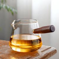 China Clear Glass Teapot with Removable Filter Spout for Loose Leaf and Blooming Tea 30.4oz for sale