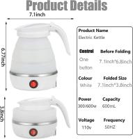 China Travel Foldable Electric Kettle, Collapsible Portable Kettle for Fast Water Boiling Tea Coffee, with 1 Collapsible for sale