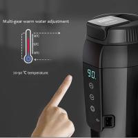 China Customized Car Smart Heated Stainless Steel Vacuum Mug Electric Temperature Control Smart Coffee Travel Mug for sale