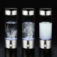 China Wholesale Best Selling SPE PEM USB Rechargeable Portable H2 Rich Hydrogen Generator Glass Water Thermos Bottle for sale