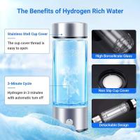 China Wholesale Best Selling SPE PEM USB Rechargeable Portable H2 Rich Hydrogen Generator Glass Water Thermos Bottle for sale