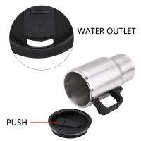 China Car Heating Cup Travel Coffee Cup 12V Electric Heating Mug Stainless Steel Insulation Car Cup Charge Heat Mug for sale