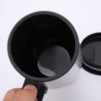 China Car Heating Cup Travel Coffee Cup 12V Electric Heating Mug Stainless Steel Insulation Car Cup Charge Heat Mug for sale