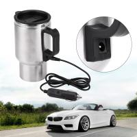 China Car Heating Cup Travel Coffee Cup 12V Electric Heating Mug Stainless Steel Insulation Car Cup Charge Heat Mug for sale