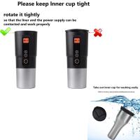 China 13OZ Temperature Control Mug Travel Heating Cup Electric Heating Cup For Coffee In Car 12V Smart Coffee Cup LCD Display for sale