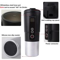China 13OZ Temperature Control Mug Travel Heating Cup Electric Heating Cup For Coffee In Car 12V Smart Coffee Cup LCD Display for sale