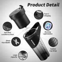 China Portable Blender,16 Oz Rechargeable Type-C Personal Mini with Ultra Sharp Four Blades,Multifunctional BPA Free Bottle for sale