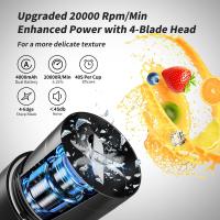 China Portable Blender,16 Oz Rechargeable Type-C Personal Mini with Ultra Sharp Four Blades,Multifunctional BPA Free Bottle for sale