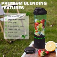 China 270 Watt for Shakes and Smoothies Waterproof Blender USB Rechargeable with 20 oz BPA Free Blender Cups with Travel Lid. for sale