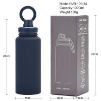 China 2024 New Magnetic Insulation Cup Mobile Phone Holder Water Cup Large Capacity 1L Large Mouth Stainless Steel Sports Wate for sale