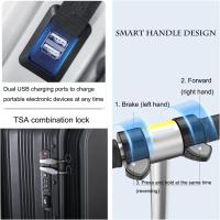 China Smart Electric Spinner Trolley Travel Suitcase with TSA Lock 400mm x 200mm x 100mm for sale