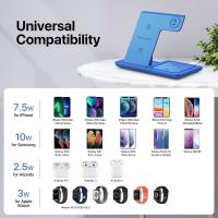 China Wireless Charger, 3 in 1 Wireless Charging Station, Fast Wireless Charger Stand for iPhone 15 14 13 12 11 Pro Max XR XS for sale