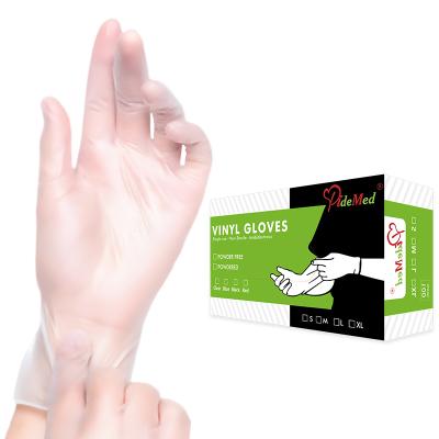 China Easy Donning Powdered Vinyl Gloves Latex Free Powdered Disposable Gloves for sale