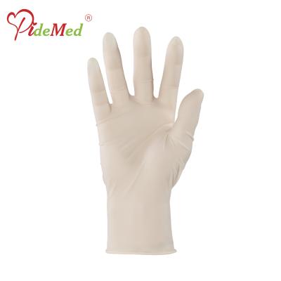 China CE Certificated Non Sterile Examination Gloves 5 Mil Natural Latex Gloves Waterproof for sale