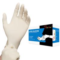 China 5 Mil Powdered Latex Gloves Food Grade Latex Disposable Gloves For Janitorial Use for sale