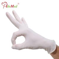 China Comfortable Fit Powder Free Latex Gloves Natural White Ambidextrous Latex Gloves CE Certified for sale