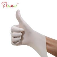 China Comfortable Fit Powder Free Latex Gloves Natural White Ambidextrous Latex Gloves CE Certified for sale