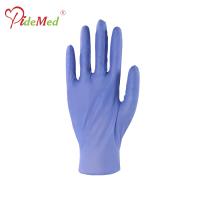 China Medical Grade Powder Free Nitrile Gloves Beaded Cuff Nitrile Medical Gloves Stretchable for sale