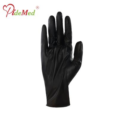 China Waterproof Black Nitrile Disposable Gloves 5mil - 6mil Nitrile Safety Gloves for sale
