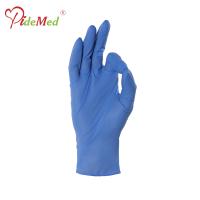 China Medical Grade Powder Free Nitrile Gloves Beaded Cuff Nitrile Medical Gloves Stretchable for sale