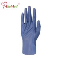 China Medical Grade Powder Free Nitrile Gloves Beaded Cuff Nitrile Medical Gloves Stretchable for sale