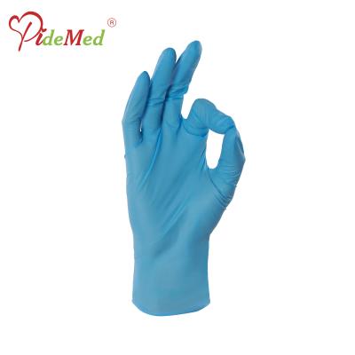 China Non Sterile Blue Nitrile Examination Gloves Single Use AQL 1.5 Nitrile Gloves for sale