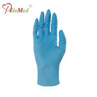 China Finger Textured Chemical Resistant Nitrile Gloves 5mil - 6mil Nitrile Gloves For Laboratory Use for sale