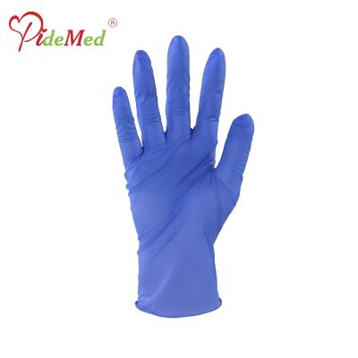 China EN 455 Standard Powder Free Nitrile Gloves Healthcare Finger Textured Nitrile Disposable Gloves for sale