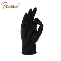 China Medical Grade Powder Free Nitrile Gloves Beaded Cuff Nitrile Medical Gloves Stretchable for sale