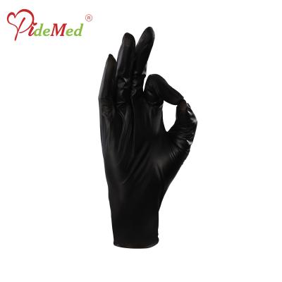 China Black Powdered Vinyl Gloves 4 Mil Non Sterile Vinyl Gloves For Beauty Salon for sale