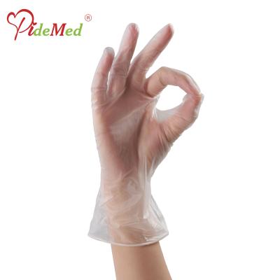 China Food Grade Clear Vinyl Disposable Gloves Ambidextrous Clear Vinyl Gloves for sale