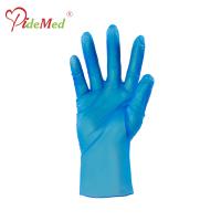 China OEM Powdered Vinyl Gloves Non Sterile Blue Powdered Gloves 4 Mil for sale