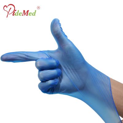 China Blue / Clear Non Latex Vinyl Gloves OEM Latex Free Vinyl Gloves for sale