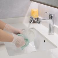 China Disposable Powdered Vinyl Gloves Chemical Resistant / Moisture Resistant 4 Mil Vinyl Gloves for sale