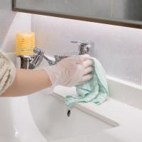 China Disposable Powdered Vinyl Gloves Chemical Resistant / Moisture Resistant 4 Mil Vinyl Gloves for sale
