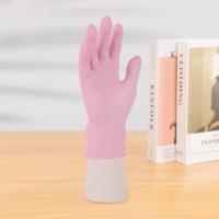 China Beaded Cuff Non Sterile Powder Free Gloves Comfortable Fit Powderless Nitrile Gloves Pink for sale