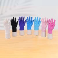 China Beaded Cuff Nitrile Gloves Powder Free Latex Free Disposable Nitrile Exam Gloves Single Use for sale