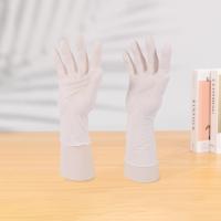 China White Powdered Latex Gloves Easy Donning Medical Exam Gloves For Single Use for sale