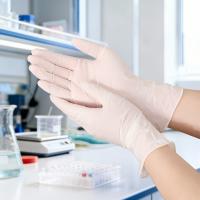 China Sensitive Touch Laboratory Latex Gloves Powder Free Latex Medical Examination Gloves for sale