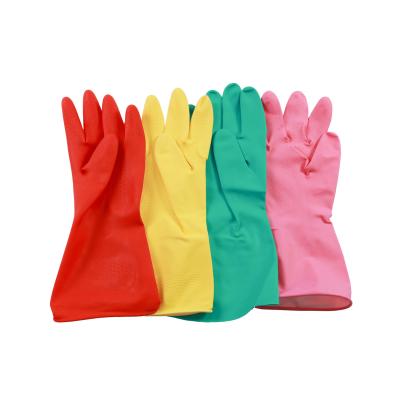 China Latex Long Cuff Rubber Gloves Thick Heavy Duty Dishwashing Gloves Reusable for sale