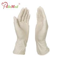 China Natural Rubber Powder Free Latex Gloves Ambidextrous Latex Examination Gloves AQL 1.5 for sale