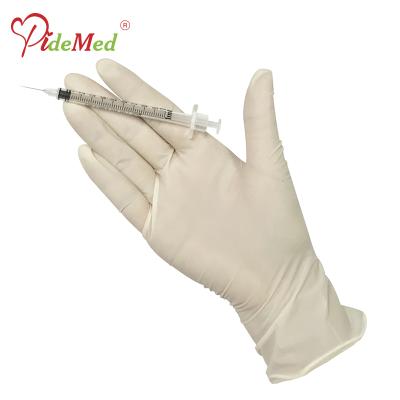 China EN 455 Standard Powder Free Latex Gloves Polymer Coated Latex Exam Gloves White for sale