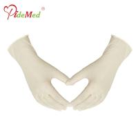 China AQL 1.5 Disposable Latex Examination Gloves Beaded Cuff Latex Exam Gloves Powder Free Non Sterile for sale