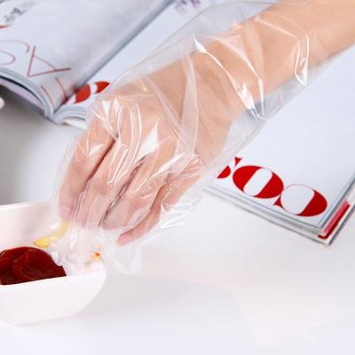 China Ambidextrous High Density Polyethylene Gloves Kitchen Use Plastic Disposable Gloves for sale