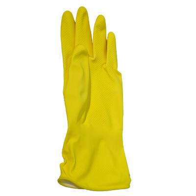 China Heavy Duty Household Cleaning Gloves Palm Textured Natural Rubber Gloves Thick for sale