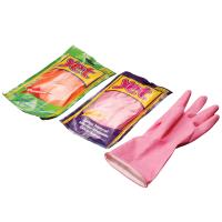 China 18 Mil - 22 Mil Waterproof Cleaning Gloves Long Sleeve Latex Household Gloves for sale