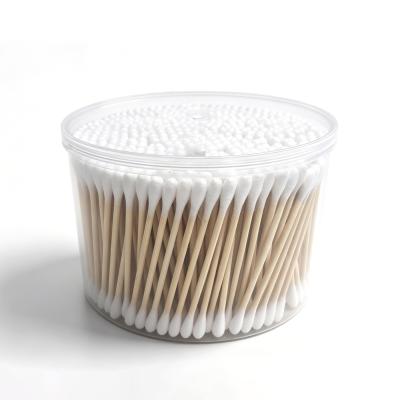 China Private Label Bamboo Cotton Swabs Plastic Free Eco Friendly Cotton Swabs Single Use for sale