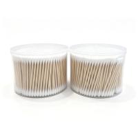 China Lint Free Bamboo Cotton Swabs OEM Double Tipped Cotton Swabs for sale